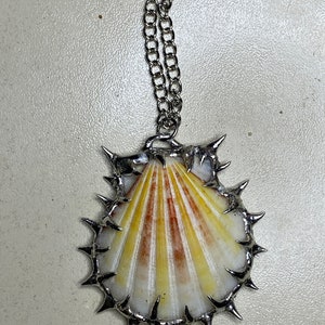 Spiked Shell Soldering Pendant, Shell Cybercore Mermaid Jewelry ...
