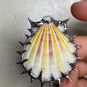 Spiked Shell Soldering Pendant, Shell Cybercore Mermaid Jewelry ...