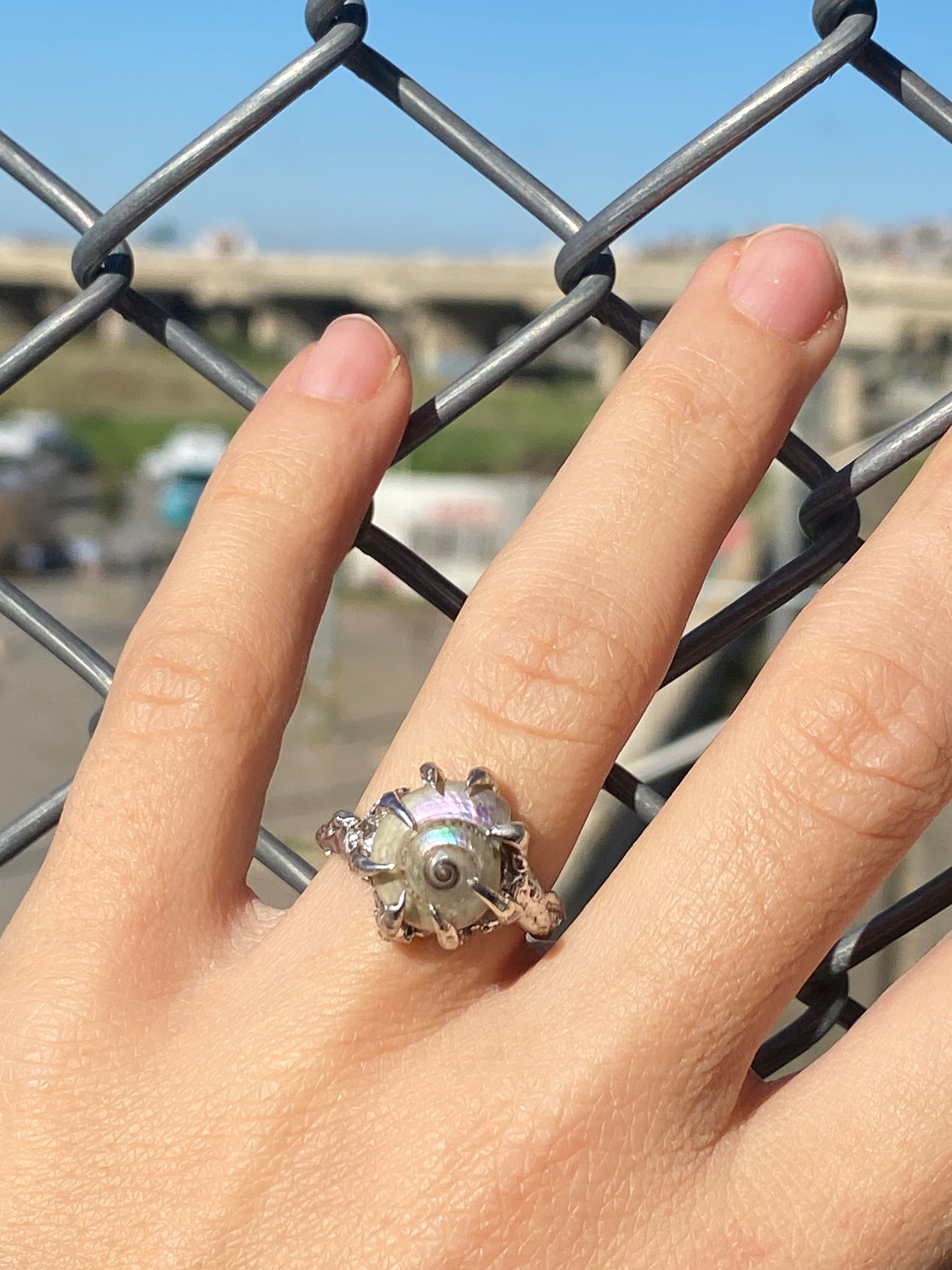 Spiral Shell Ring,melted Metal Ring - Etsy