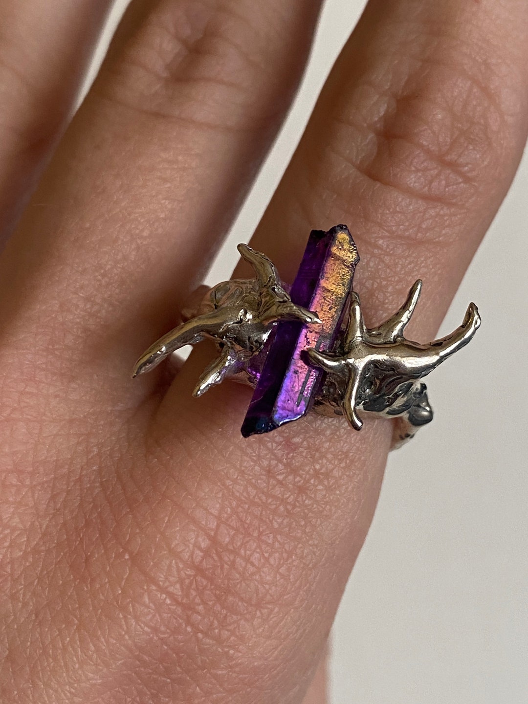Purple Spiky Ring|thorny Rings|gothic Jewelry| Softcore | Silver Ring ...