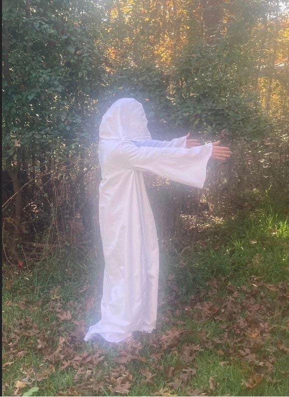 White Tau Robe Witch Wizard Magician Cosplay Renaissance Fair ...