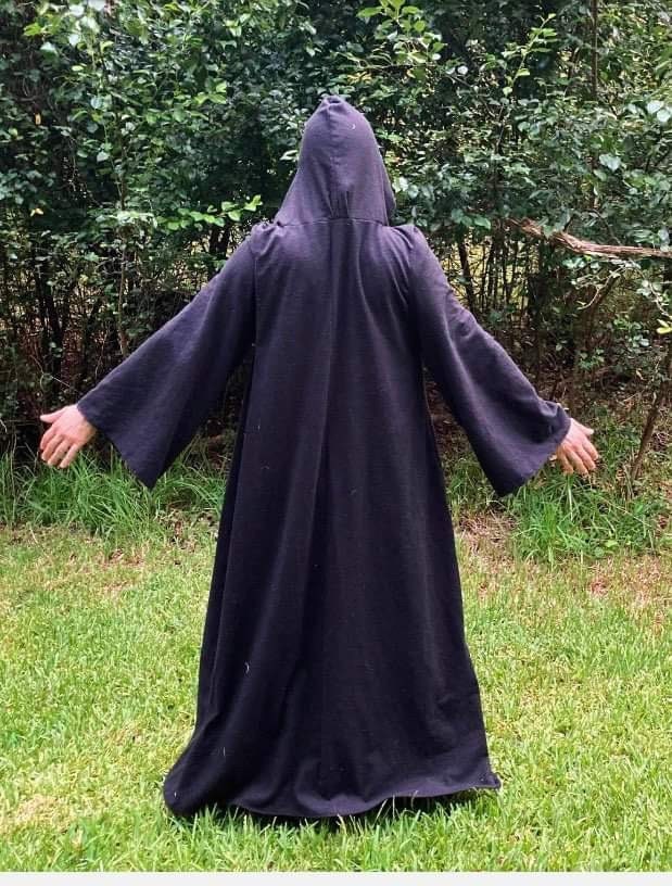 Robe Witch Wizard Magician Ceremonial Ritual Gothic Cosplay Renaissance ...