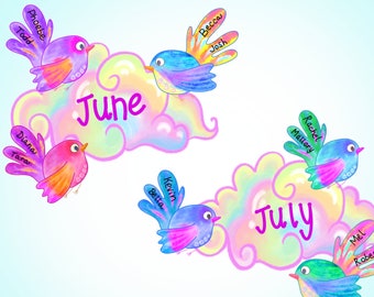 Nature Birthday Chart - Etsy