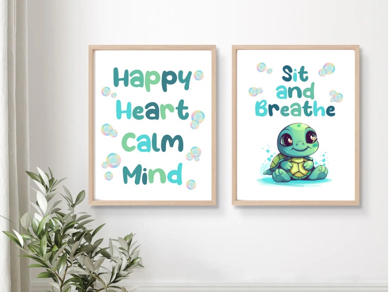 Calming Corner Posters Ocean Classroom Decor Calm Down - Etsy