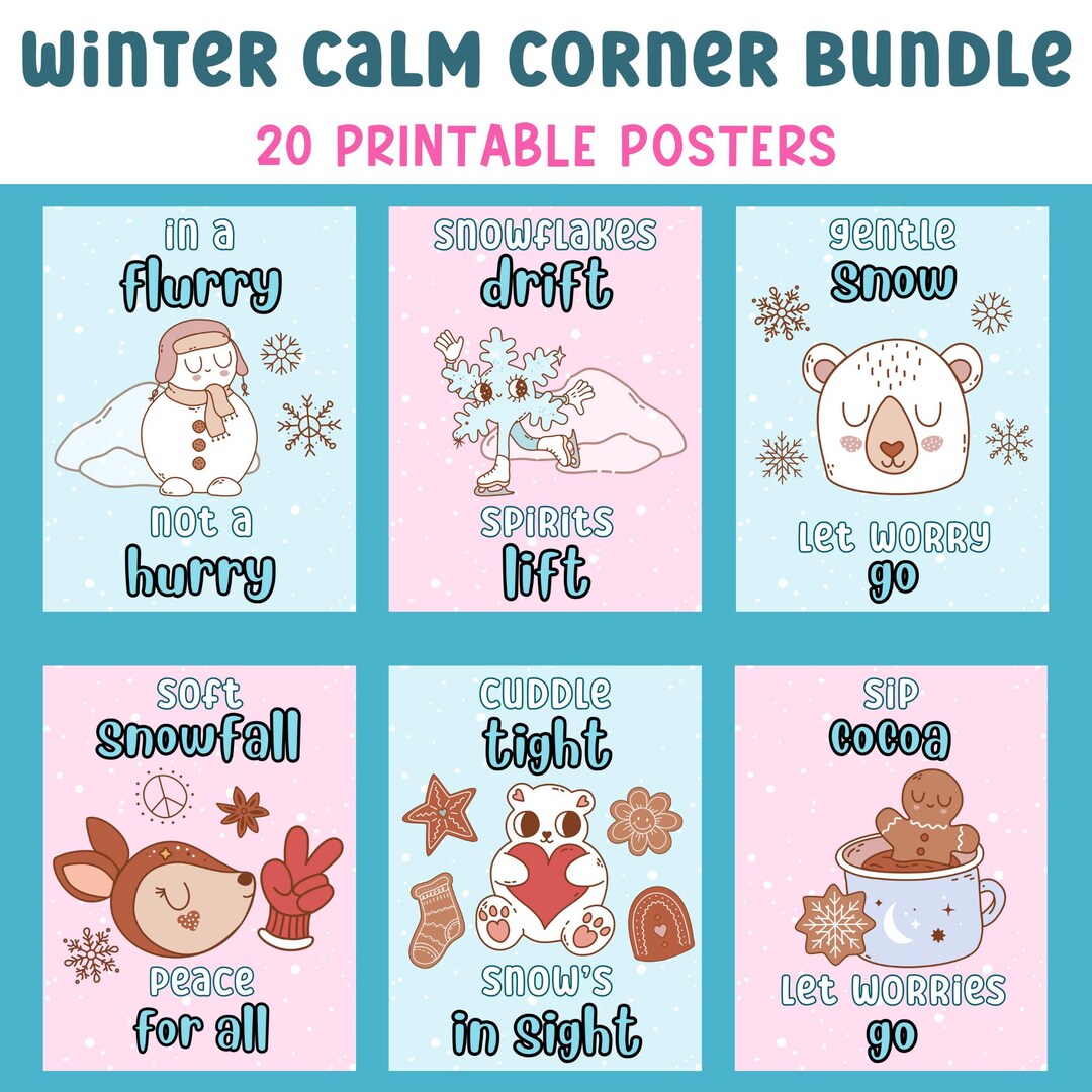 Calming Corner Posters, Calm Down Corner Posters, Self Regulation Zone ...
