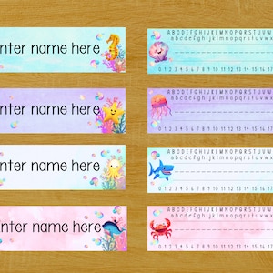 Under the Sea Classroom Decor, Ocean Theme Class, Canva Name Tag, Desk ...