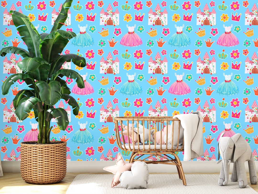 Girls Room Wallpaper, Little Girls Room Decor, Princess Castle ...