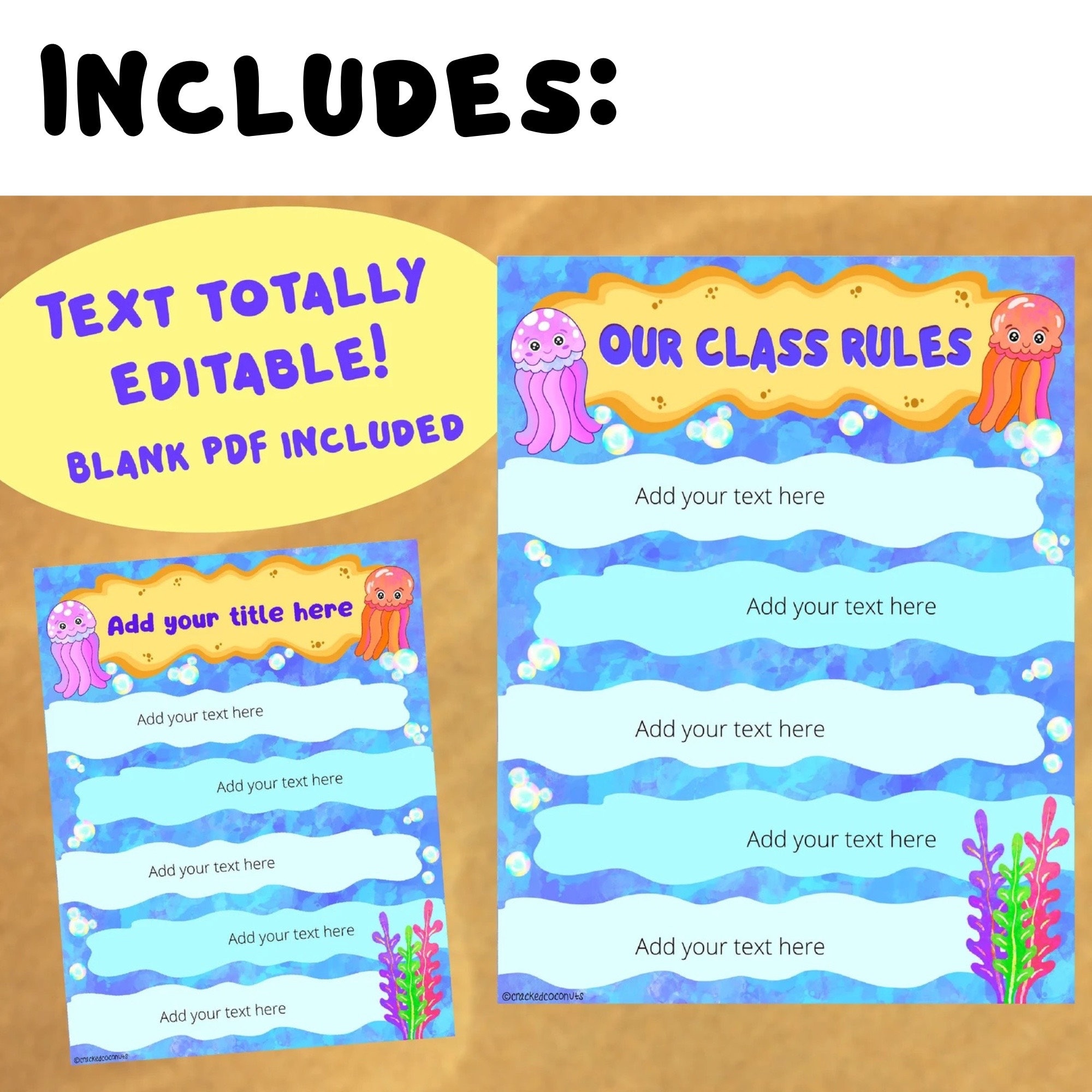 Ocean Classroom Decor Bundle, Under the Sea Classroom Theme, Printable ...