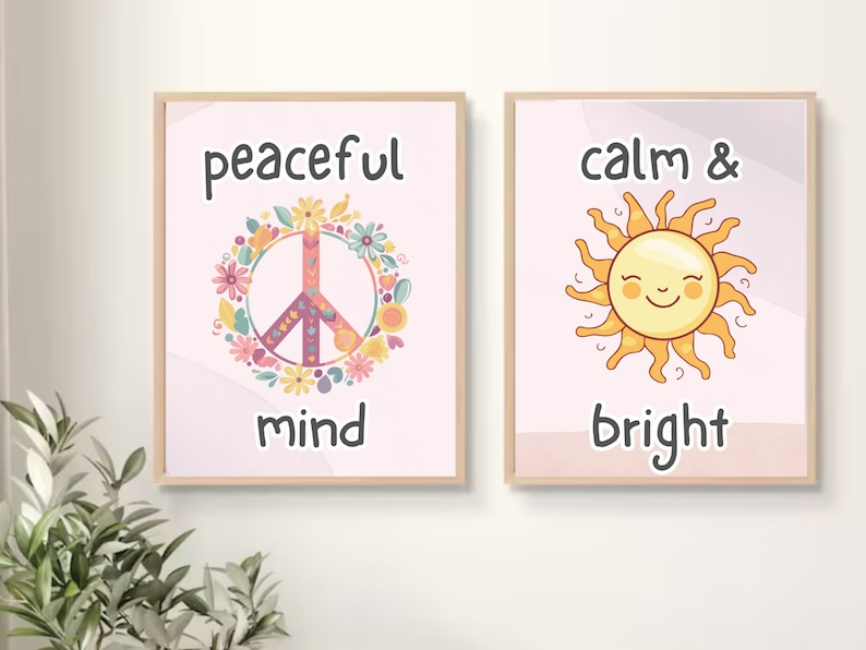Retro Classroom Theme, Calm Corner Poster Printable, Nature Theme ...