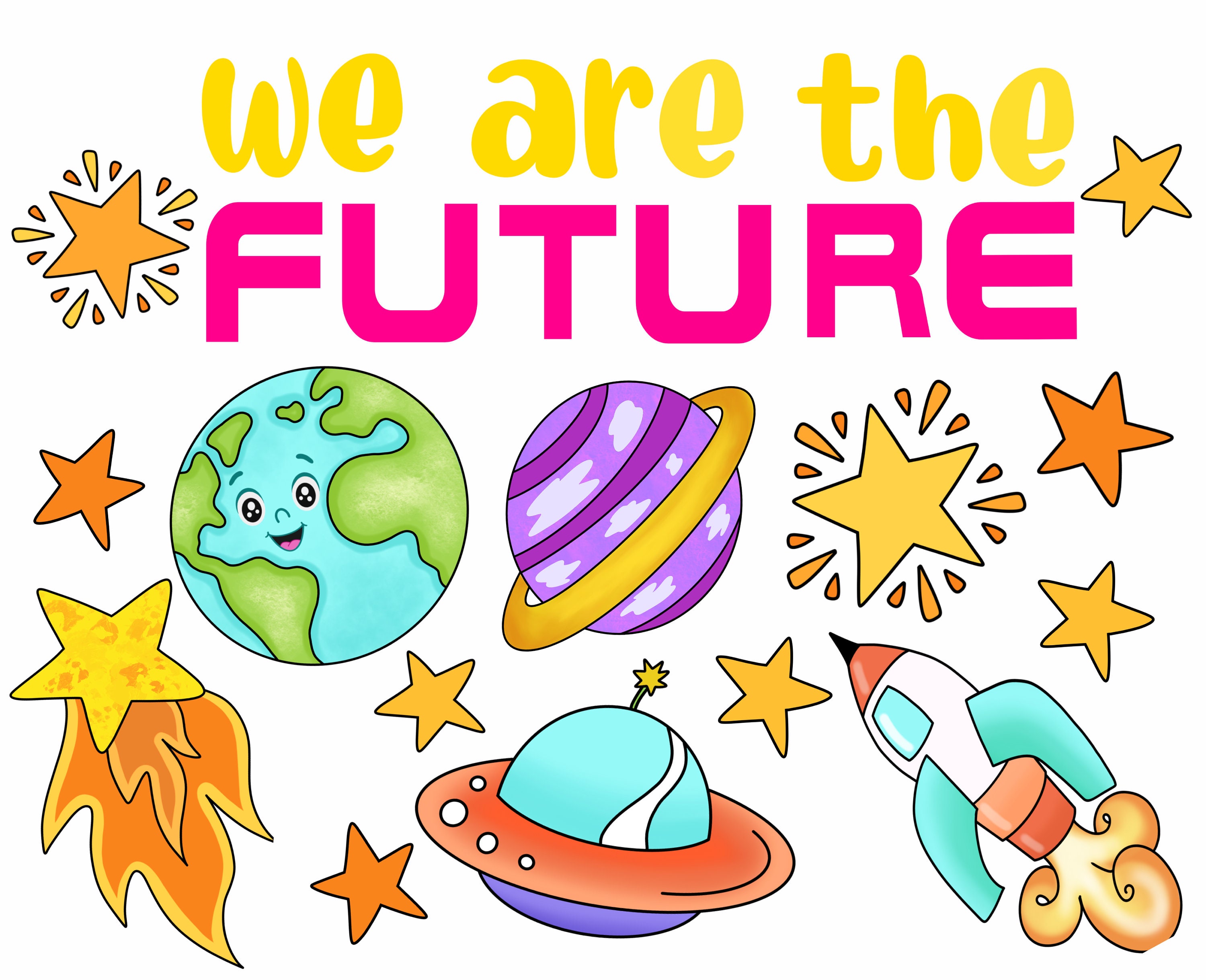 Outer Space Classroom Decor Futuristic Decor Space Bulletin - Etsy