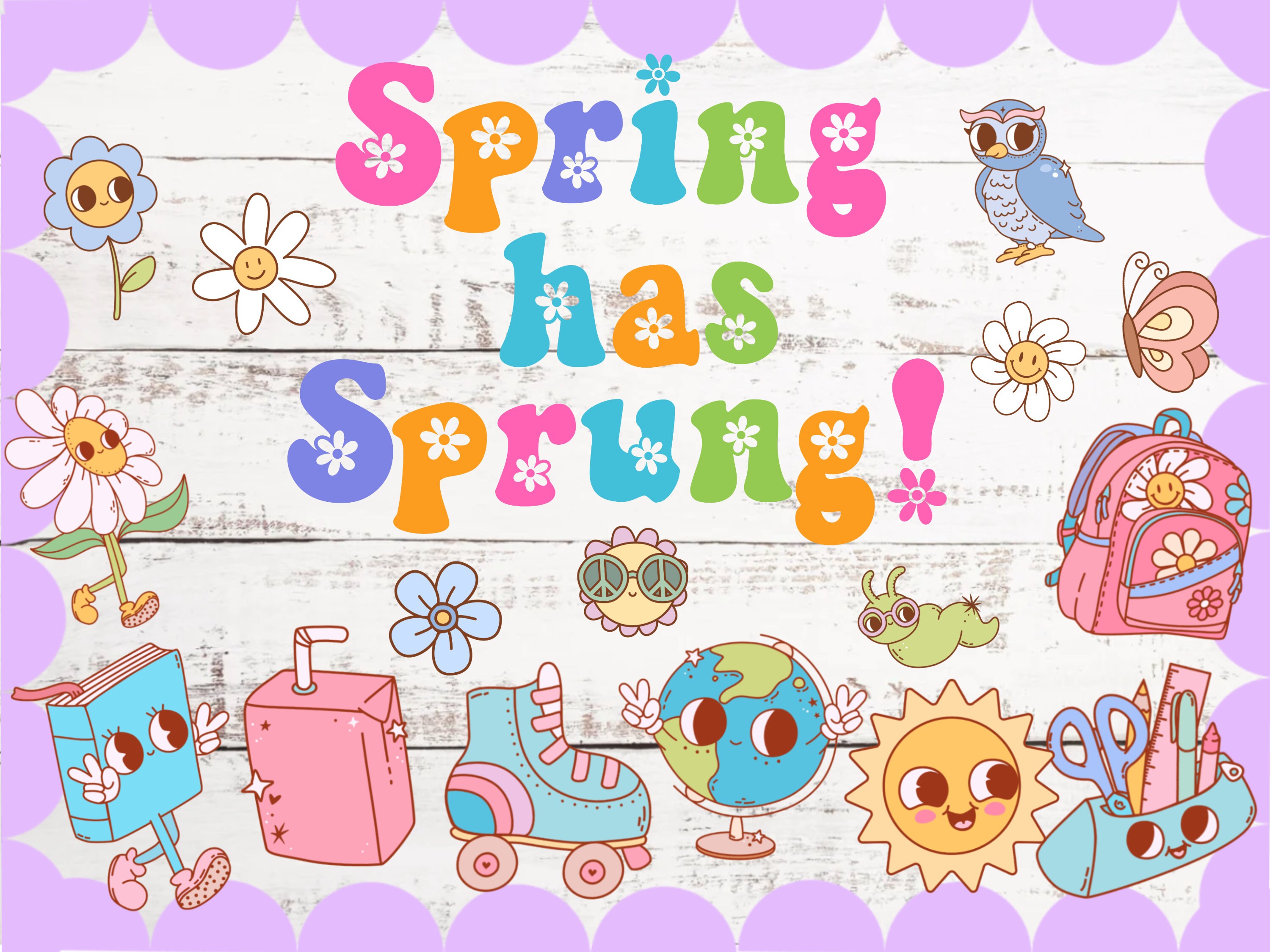 Spring Has Sprung Bulletin Board Kit, Spring Bulletin Board Kit, Easter ...