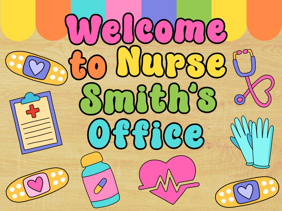 Nurse Bulletin Board Kits, Pediatrician Office Decor, School Nurse ...