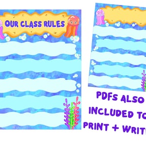 Editable Classroom Posters Canva, Classroom Rules Poster Templates ...