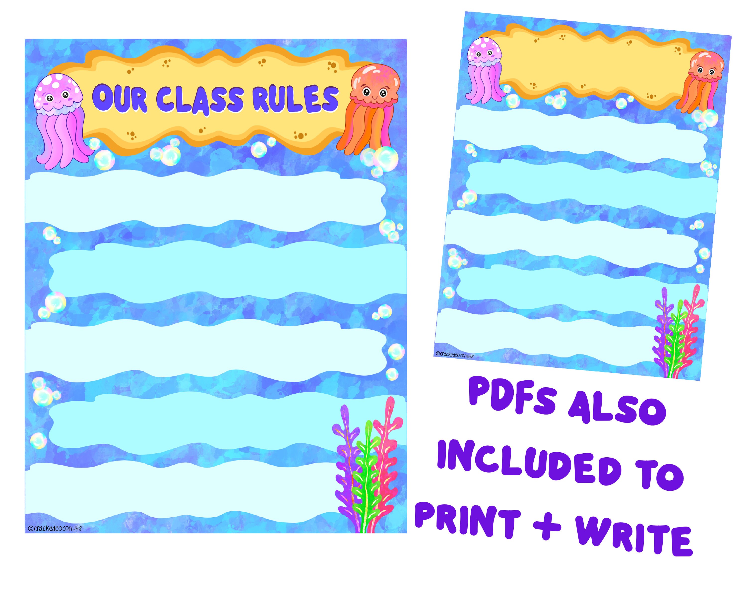Editable Classroom Posters Canva, Classroom Rules Poster Templates ...