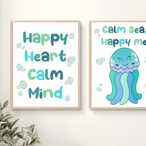 Calming Corner Posters, Ocean Classroom Decor, Calm Down Corner for ...