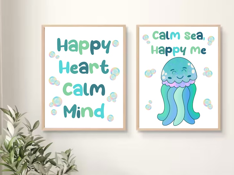 Calming Corner Posters, Ocean Classroom Decor, Calm Down Corner for ...