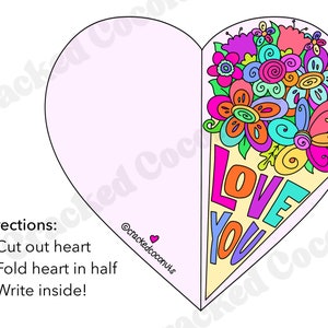 Printable Love Cards, Heart Bouquet, Valentines Day Card Printable Kids ...