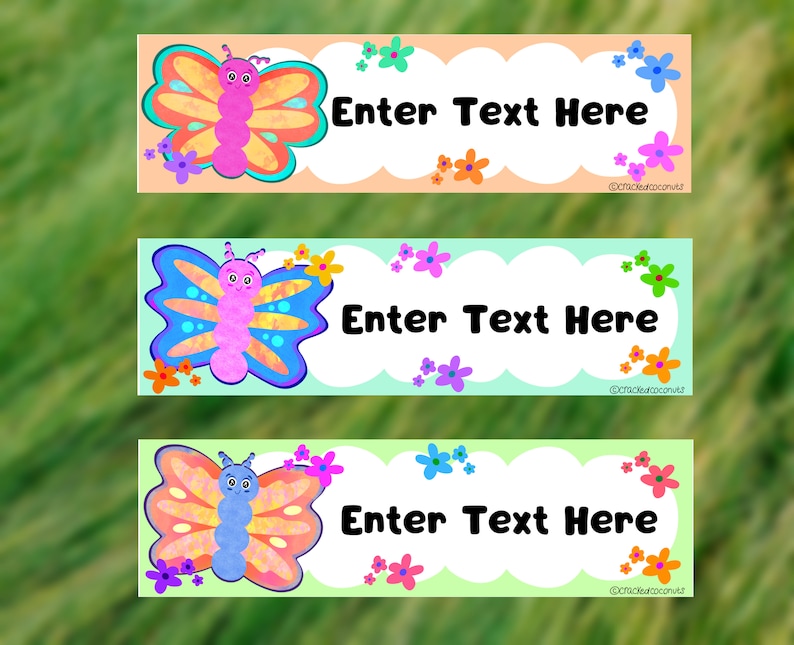 Butterfly Theme Classroom Decor, Butterfly Desk Name Plate, Nature ...