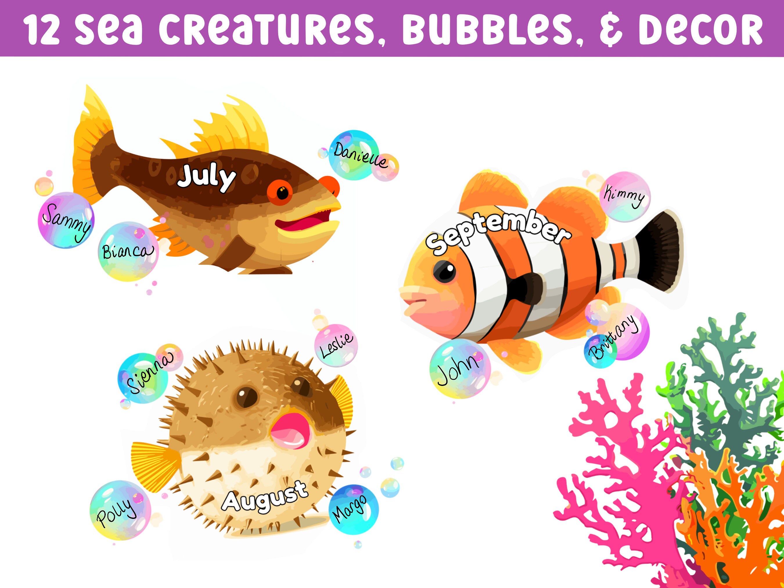 Under the Sea Classroom Decor, Ocean Classroom Theme, Birthday Bulletin ...