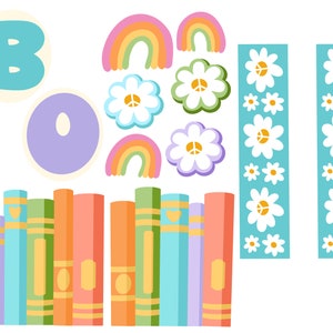 Reading Bulletin Board Kit, Rainbow Pastel Class Decor, Library ...