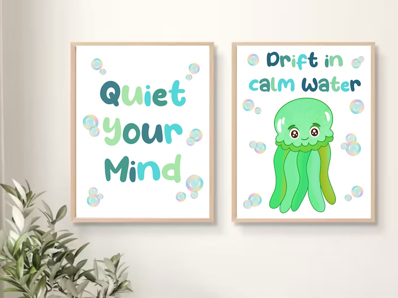 Calming Corner Posters, Ocean Classroom Decor, Calm Down Corner for ...