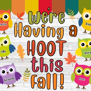 Fall Bulletin Board, Owl Classroom Decor, Autumn Classroom Decor, Back ...