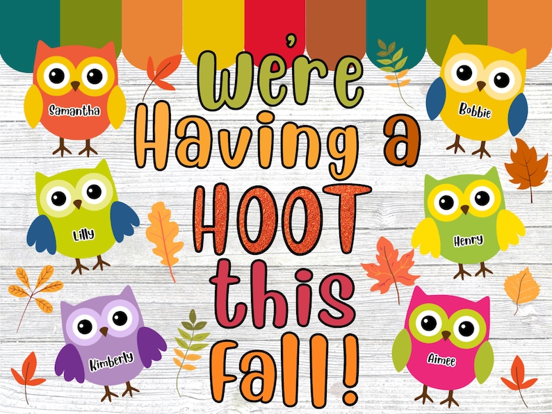 Fall Bulletin Board, Owl Classroom Decor, Autumn Classroom Decor, Back ...