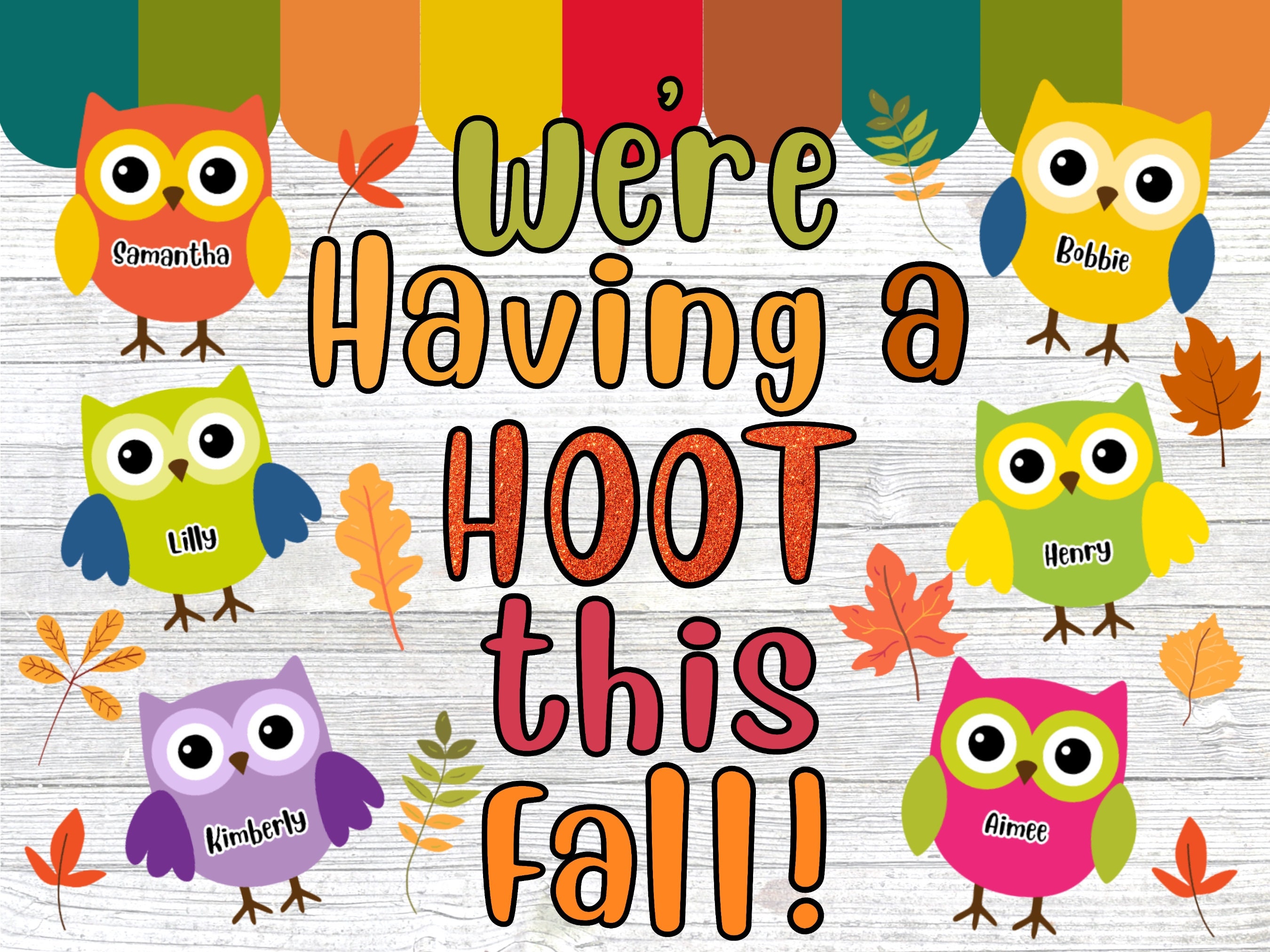 Fall Bulletin Board, Owl Classroom Decor, Autumn Classroom Decor, Back ...