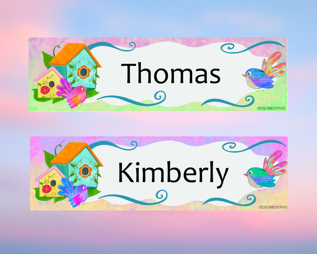 Bird Classroom, Student Name Tags, Editable Name Plates, Classroom ...