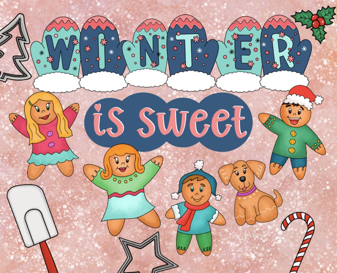 Winter Bulletin Board Kit, Christmas Classroom Door Decor, Winter ...