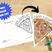 DIY Fathers Day Card, Fathers Day Pizza, Printable Coloring Cards ...