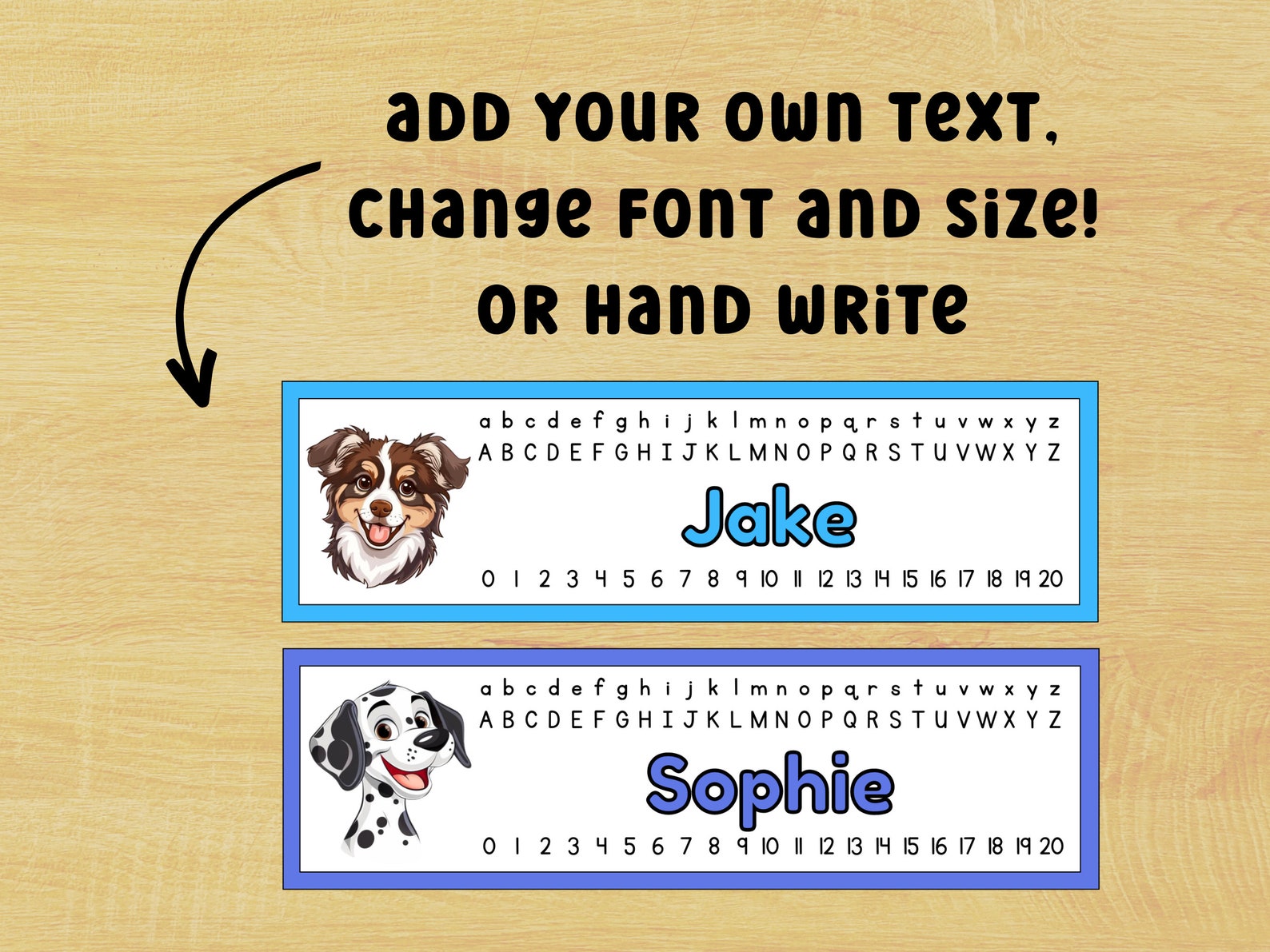 Dog Classroom Decor, Dog Classroom Theme, Editable Desk Name Plates ...