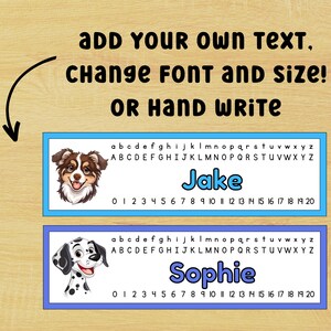 Dog Classroom Decor, Dog Classroom Theme, Editable Desk Name Plates ...