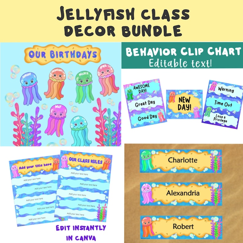 Ocean Classroom Decor Bundle Under the Sea Classroom Theme - Etsy