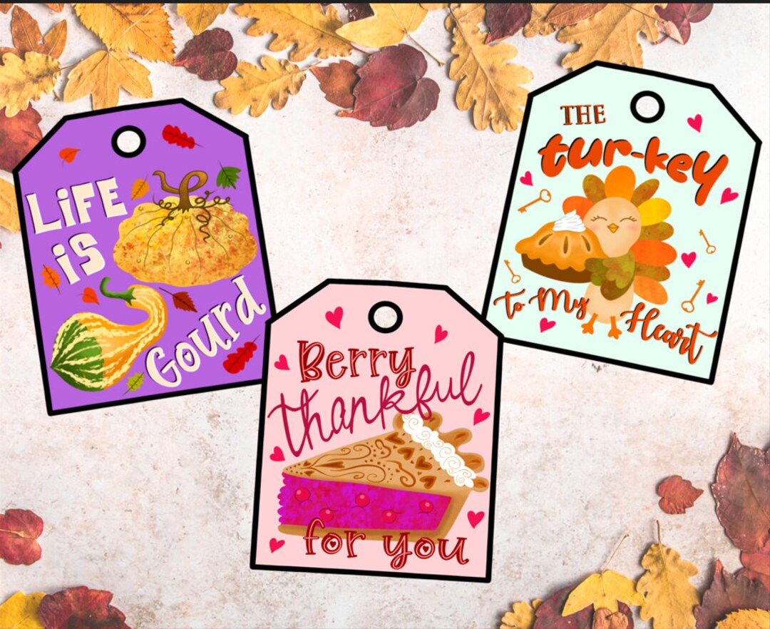 Thanksgiving Gift Tags Printable, Thanksgiving Leftover Labels ...