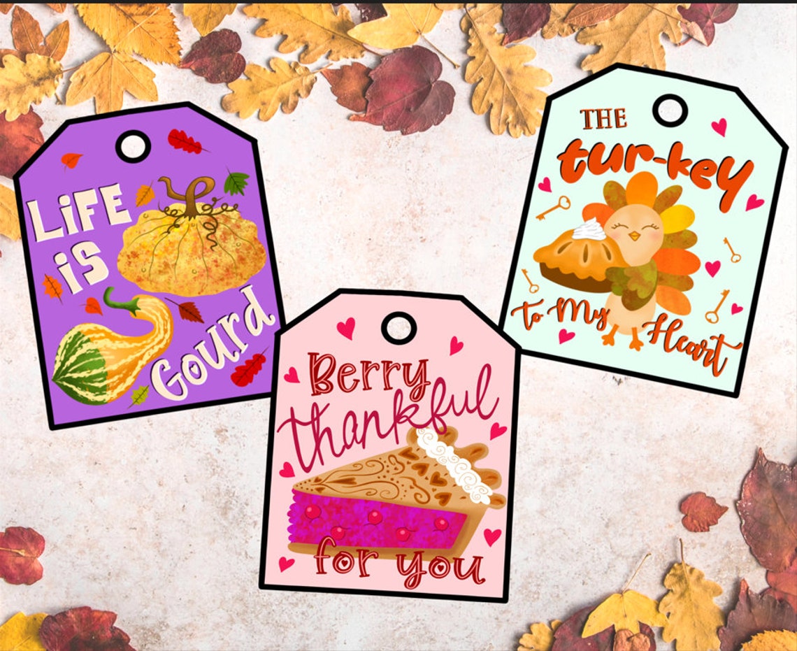 Thanksgiving Gift Tags Printable Thanksgiving Leftover - Etsy