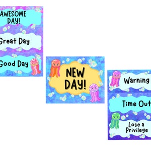 Classroom Behavior Chart, Printable Behavior Chart for Kids, Under the ...