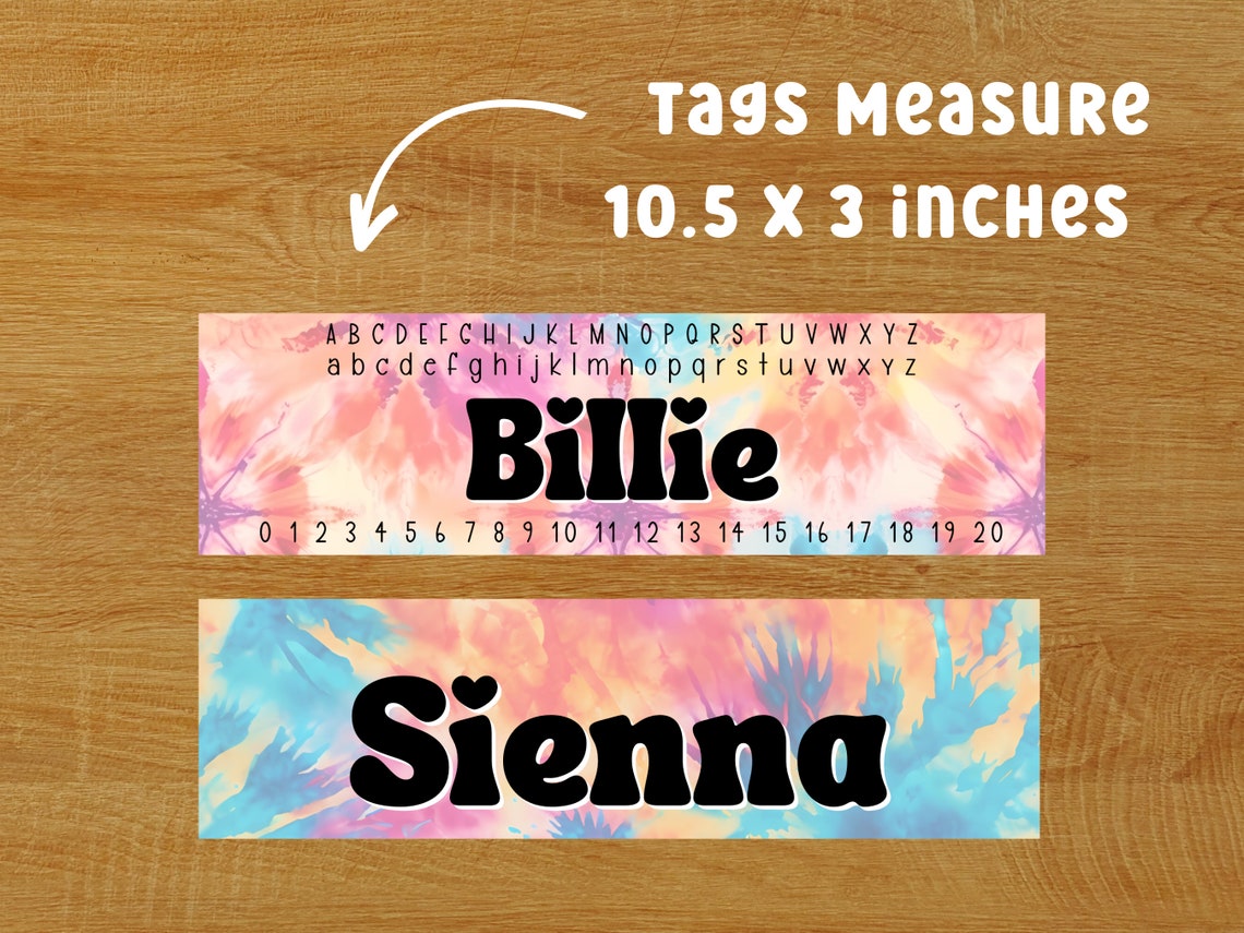 Editable Name Tags for School, Groovy Classroom Decor, Tie Dye ...