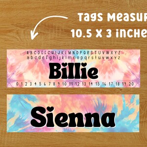 Editable Name Tags for School, Groovy Classroom Decor, Tie Dye ...