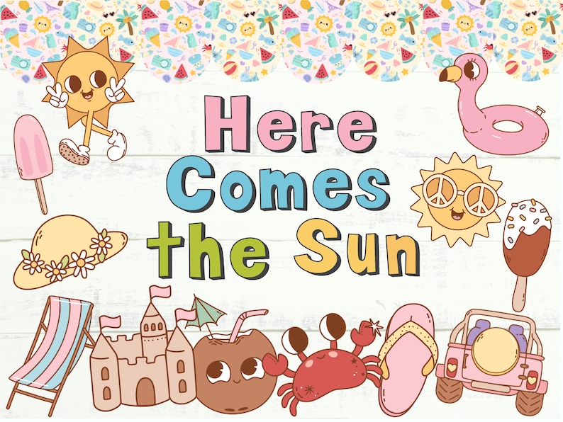 Here Comes the Sun Bulletin Board Kit, End of Year Bulletin Board ...