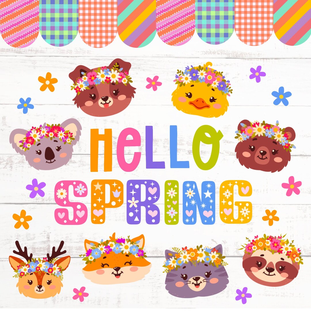 Spring Bulletin Board Kit, Animal Theme Classroom, Groovy Classroom ...