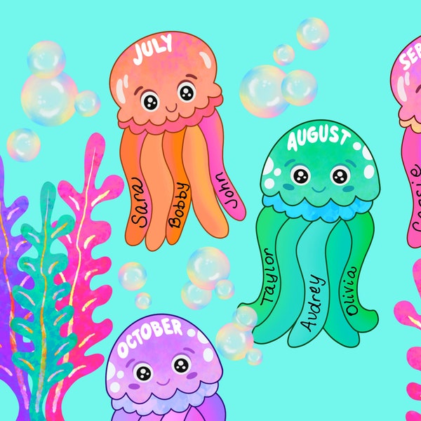 Ocean Birthday Chart Classroom - Etsy