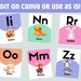 Classroom Alphabet Posters, Printable Alphabet Bulletin Board, Animal ...
