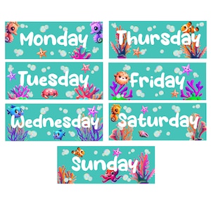 Under the Sea Classroom Theme, Classroom Flip Calendar, Ocean Calendar ...