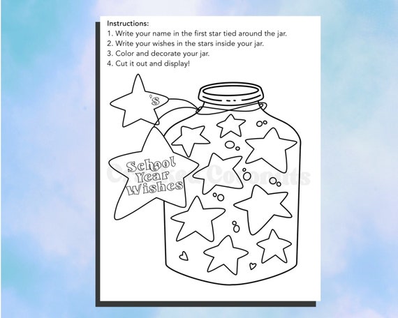 Printable Digital Download School Year Wishes Activities for - Etsy