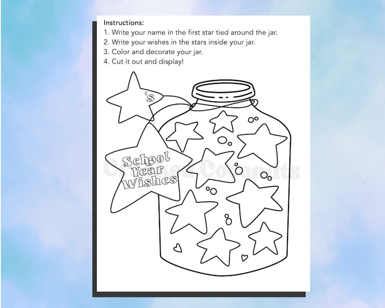 Printable Digital Download, School Year Wishes, Activities for Kids ...