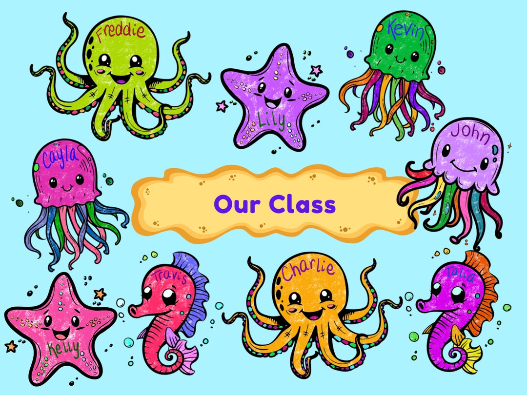 Coloring Activity Bulletin Board, Under the Sea Classroom Theme, Ocean ...