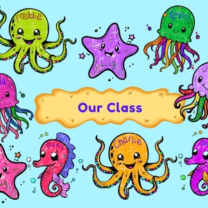 Coloring Activity Bulletin Board, Under the Sea Classroom Theme, Ocean ...