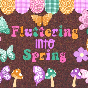 Spring Bulletin Board Kit, Easter Bulletin Boards, Groovy Classroom ...