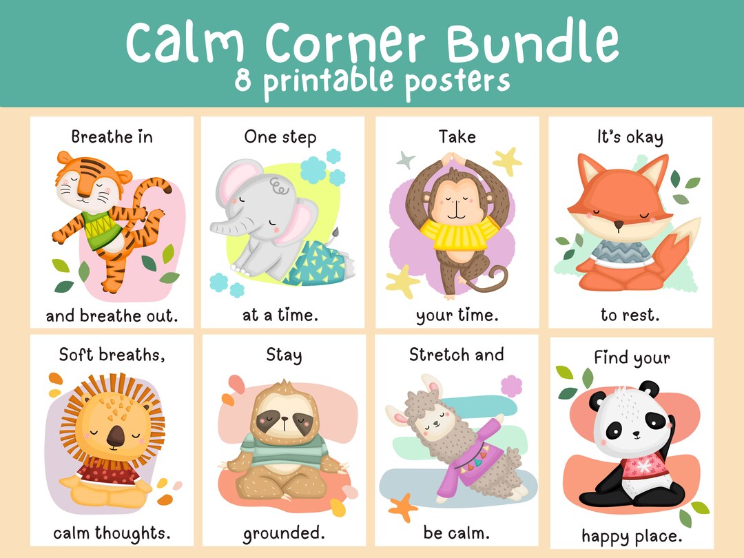 Calming Corner Posters, Calm Down Corner Posters, Self Regulation Zone ...